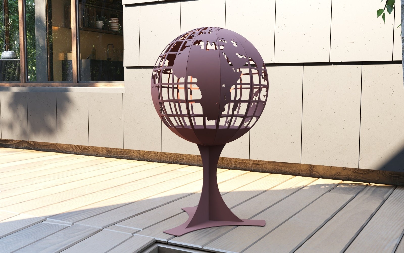 Globe Fire Pit - BBQ - Gartenkamin - DXF-Dateien für CNC Laser -Plasma ...