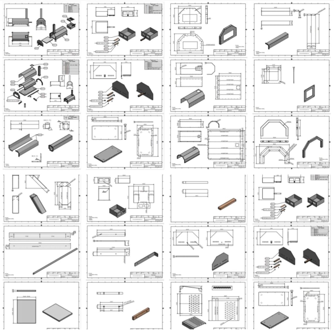 Pizza Oven - DXF/DWG/STEP Files - Product for Laser or Plasma ...