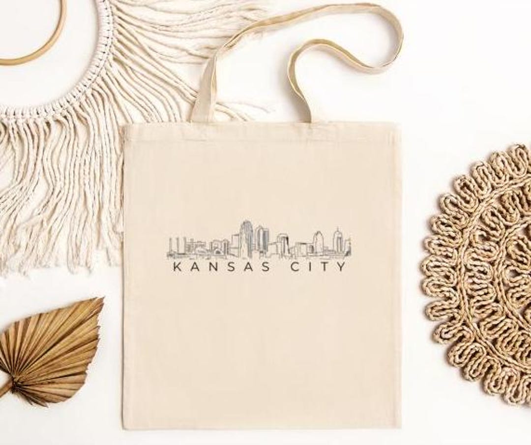 Kansas City Skyline Tote, KC Skyline Canvas Bag, Kansas City Pride Tote ...