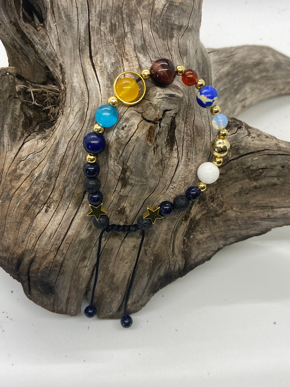 Planet Bracelet, Solar System Jewelry, Planets, Beaded, Adjustable ...
