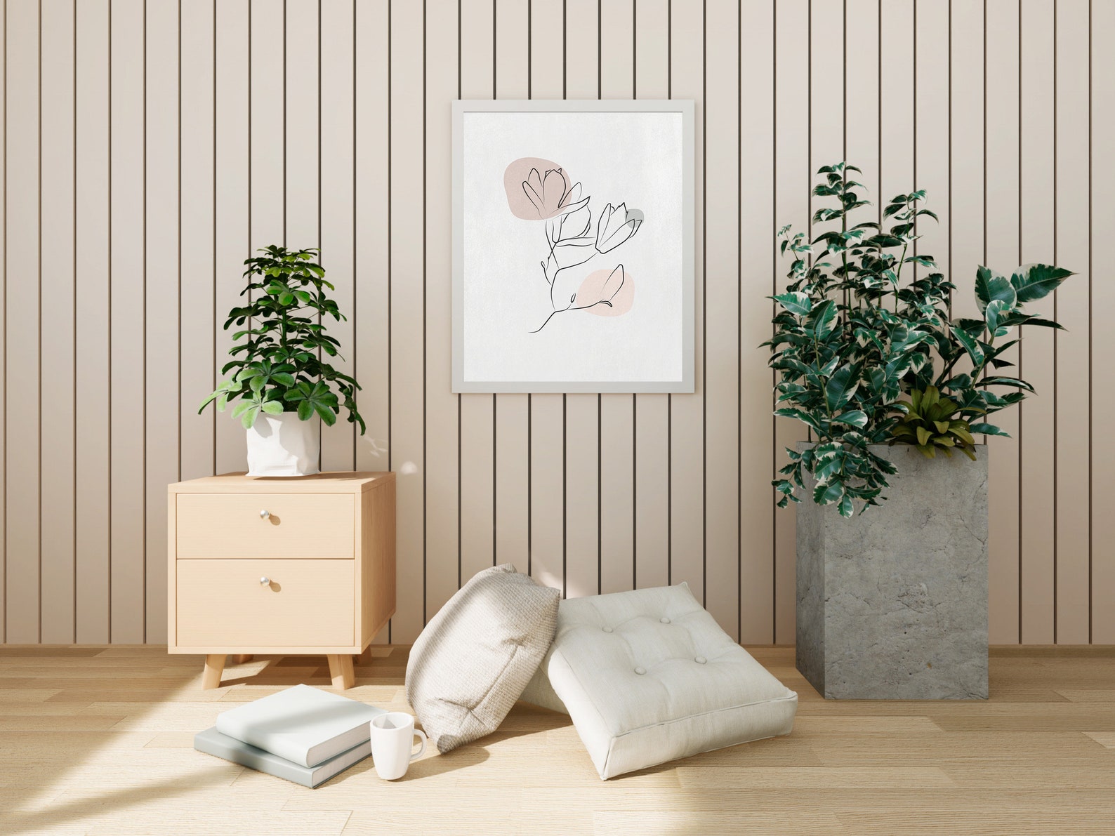 Line Flower Drawing Boho Line Art Flower Line Drawing - Etsy