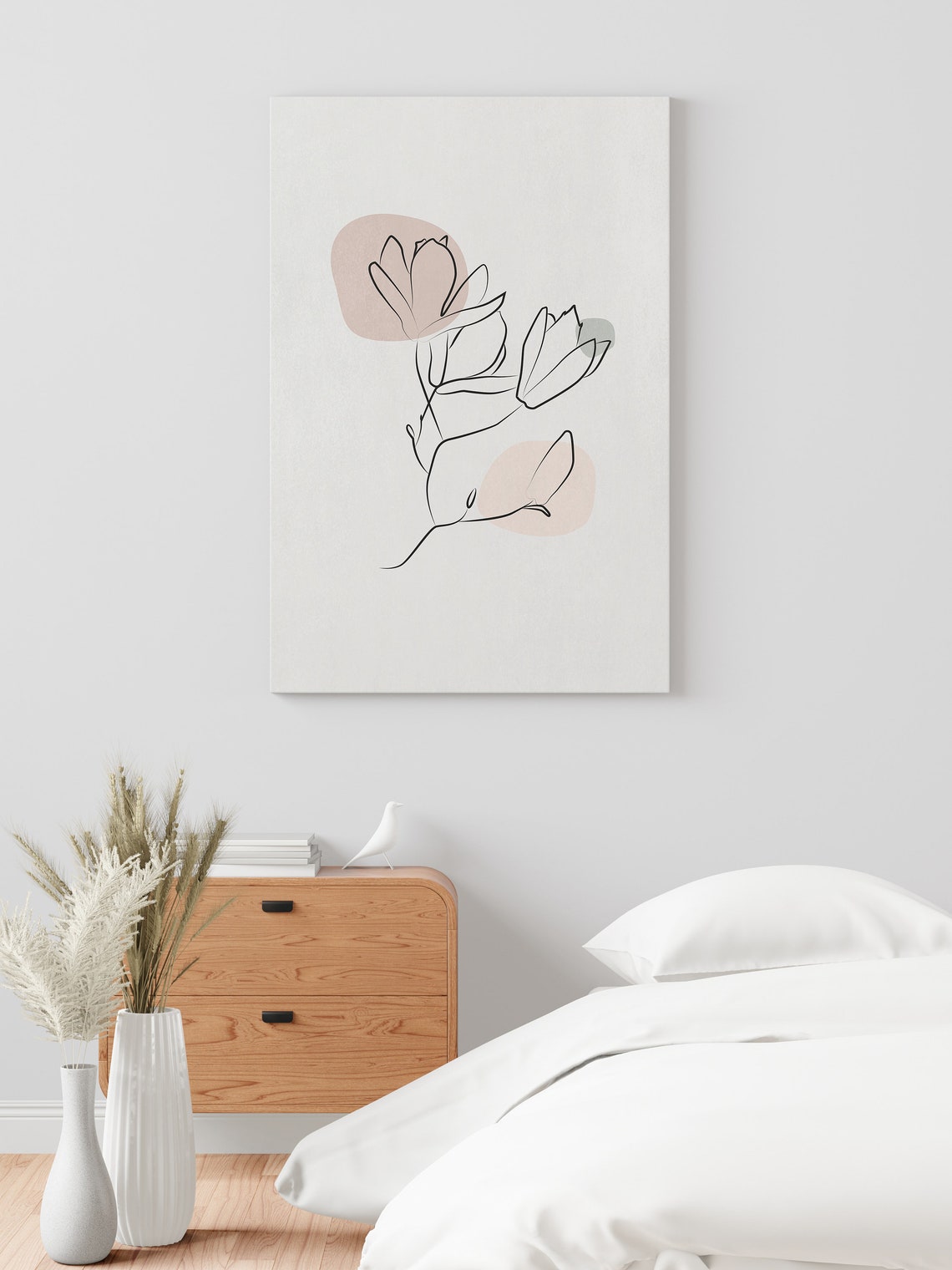 Line Flower Drawing Boho Line Art Flower Line Drawing - Etsy