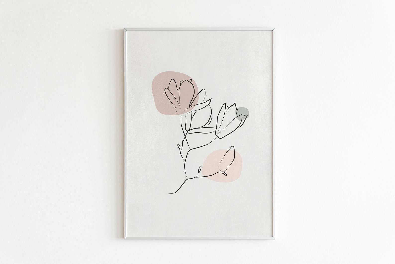 Line Flower Drawing Boho Line Art Flower Line Drawing | Etsy