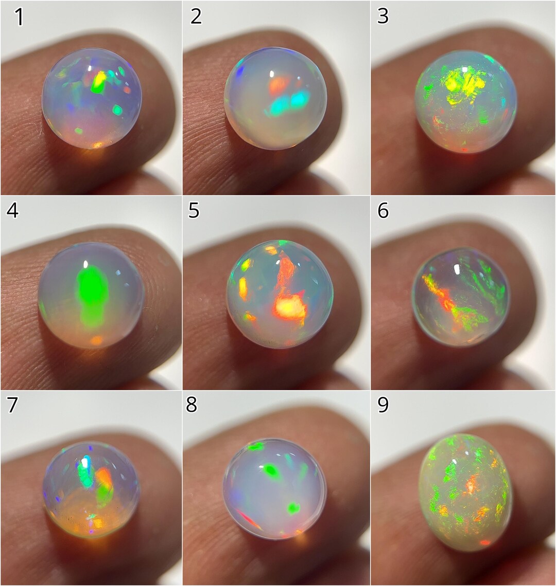 100% Natural Ethiopian Opal Smooth Mix Fire Opal Loose Gemstones ...