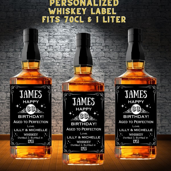 Whiskey Bottle Label - Etsy