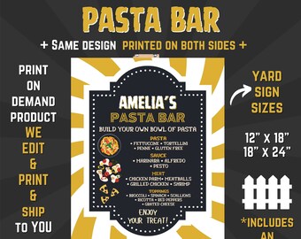 Build Your Own TACO Bar, Food Bar Poster Signs, Taco Station, Custom ...