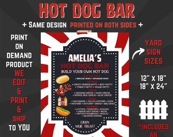 Build Your Own TACO Bar, Food Bar Poster Signs, Taco Station, Custom ...