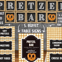 Pretzel Bar Sign, Printable Wedding Sign, Thanks Helping Us Tie the ...