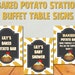 Baked Potato Bar Table Sign Template, Personalized to Any Name, Baked ...