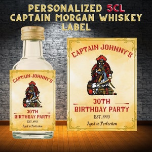 Printable Custom RUM Bottle Label Template, Fits All Size Bottle - 5CL, 20CL, 35CL, 70CL & 1 ...
