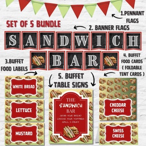 Build Your Own SANDWICH Bar, Sandwich Station Food Bar Buffet Sign ...