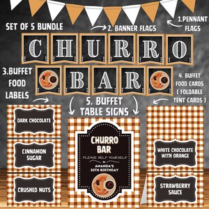 Build Your Own CHURRO Food Bar Buffet Sign + Buffet Cards ...