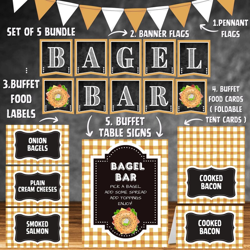 Bagel Bar Sign - Etsy