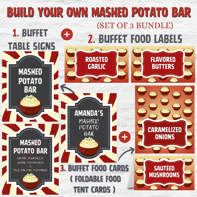 Mashed Potato Bar - Etsy