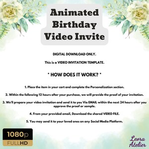Animated Video Invitation, Wedding Video Invite With MUSIC, Add PHOTO ...