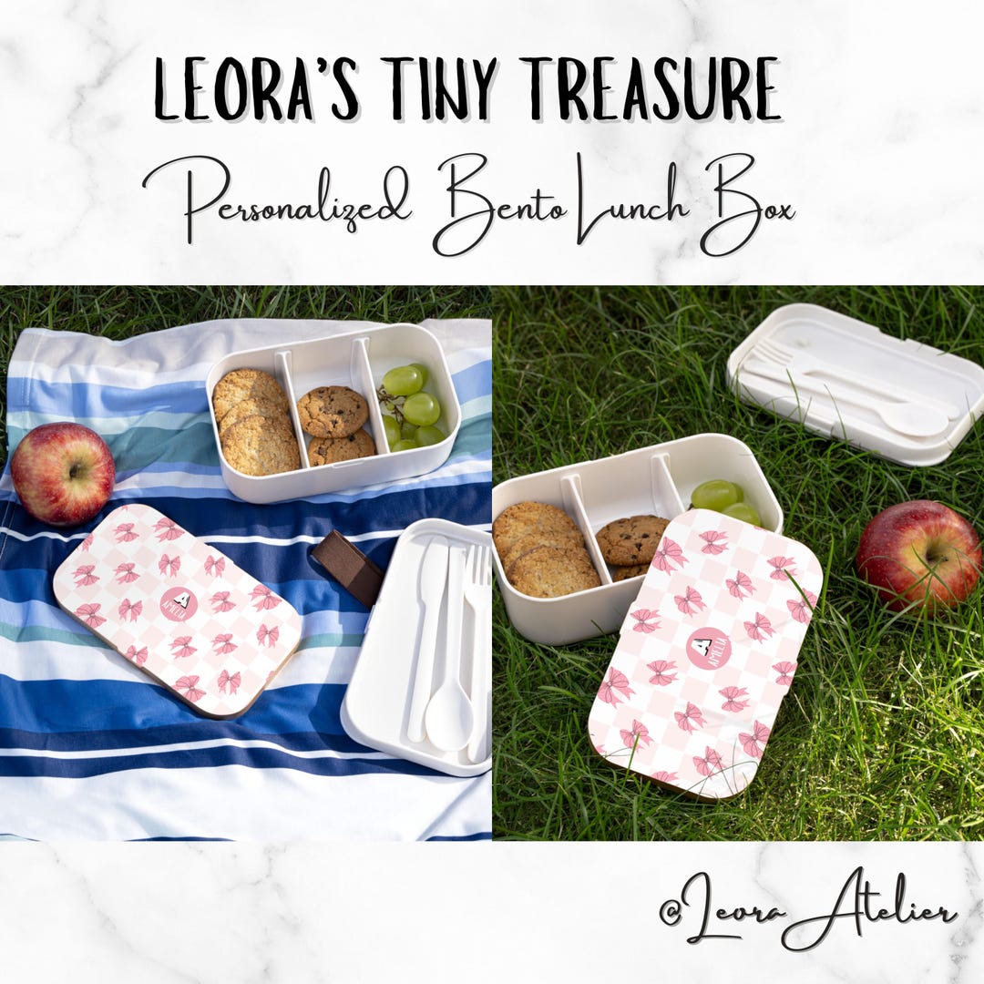 Personalized Kids Bento Lunch Box, Water Bottle, Snack Box & Back to ...