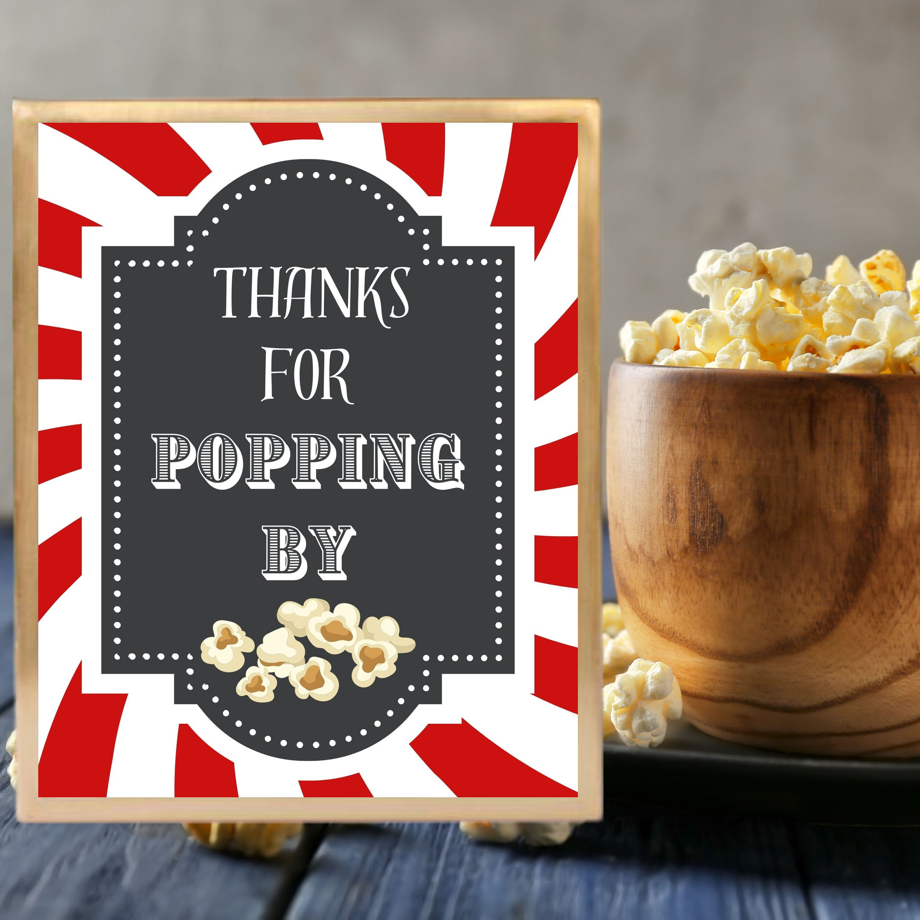 Build Your Own Food Bar, POPCORN Bar Table Sign Template, POPCORN ...