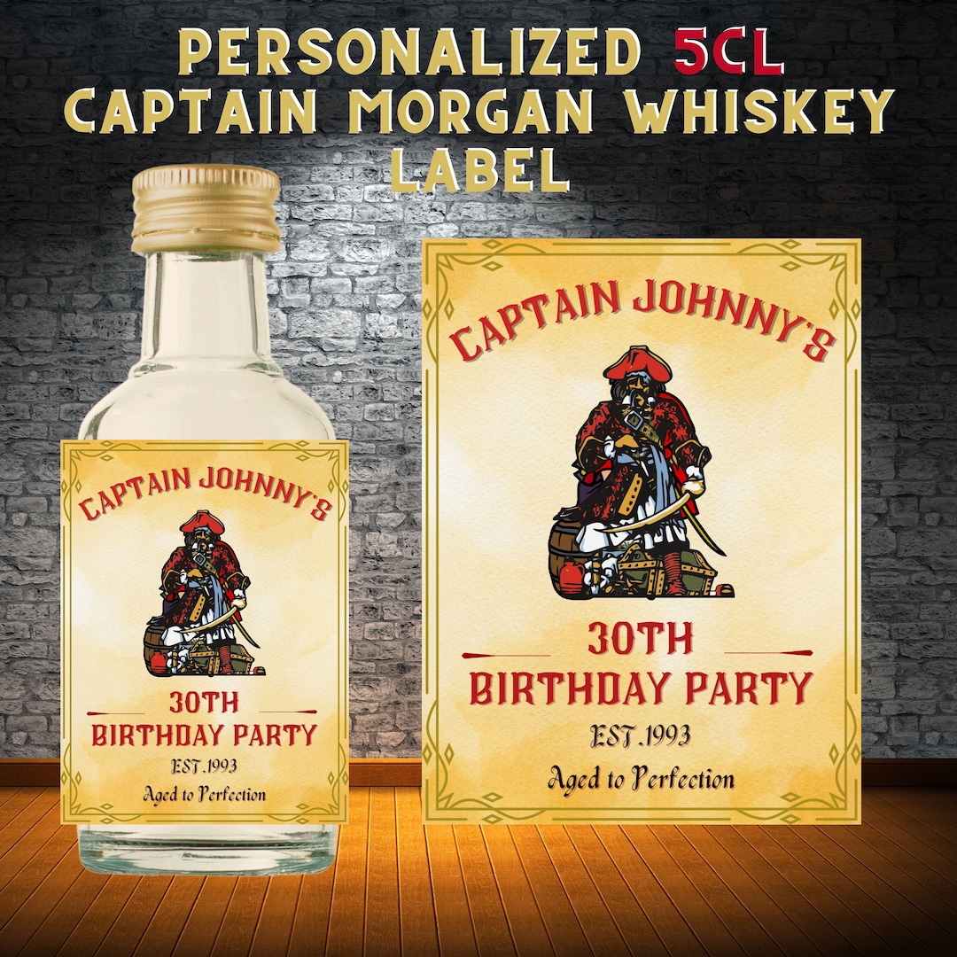 Printable Custom RUM Bottle Label Template, Fits All Size Bottle - 5CL ...