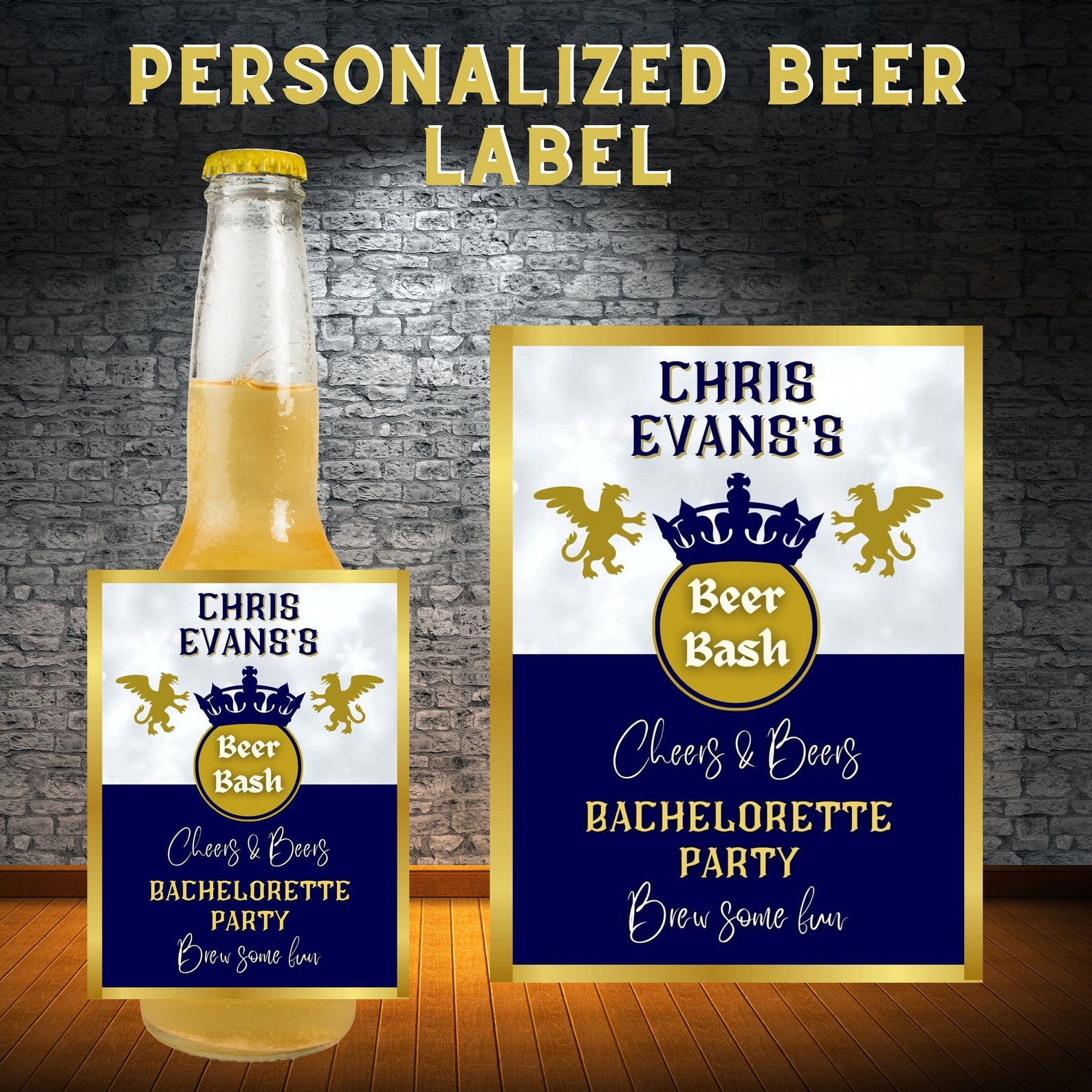 Printable Personalized Beer Bottle Label 100% Editable Any - Etsy