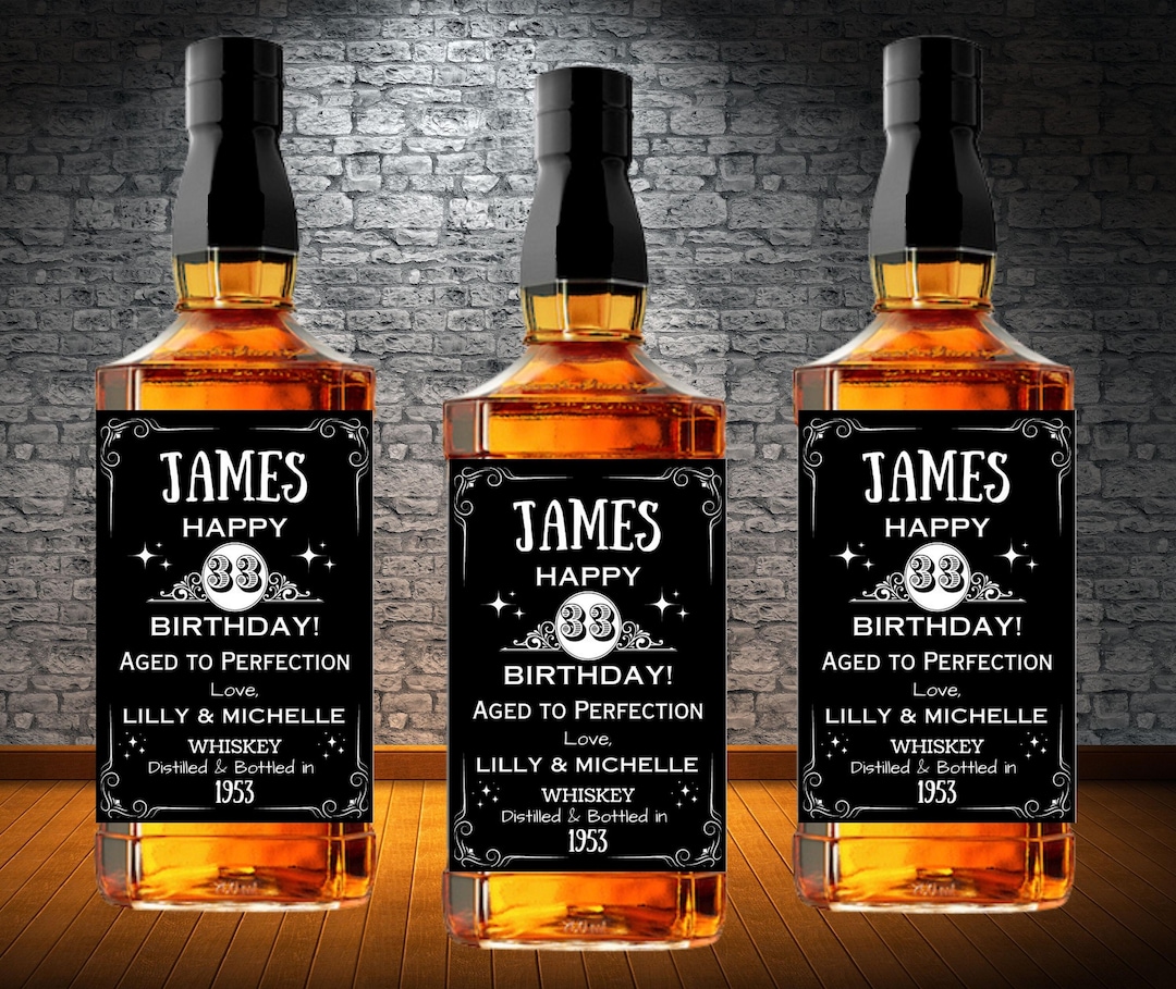 Printable Personalized Whiskey Bottle Label, Fits Bottle Size 50ML ...