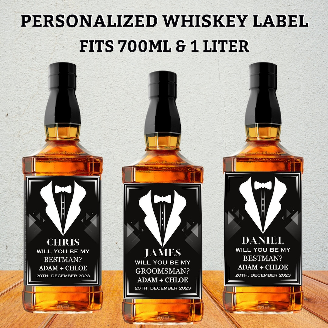 We Edit You Print, Printable Custom Whiskey Bottle Label, Fits Bottle ...