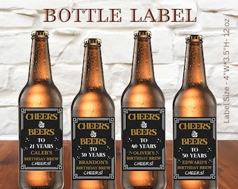 We Edit You Print, Printable Custom BEER Bottle Label, Fits Bottle Size 12oz, Love is Brewing ...