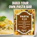 Build Your Own PASTA Food Bar Buffet Sign Buffet Cards Personalized ...