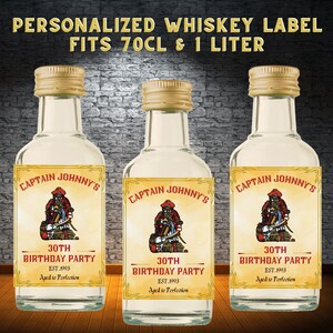 Printable Custom RUM Bottle Label Template, Fits All Size Bottle - 5CL ...