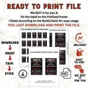 Personalized Whiskey Bottle Label, Retirement Whiskey Label, Retirement ...