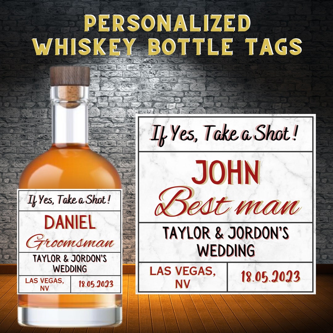 Personalized Classic Whiskey Bottle Label Groomsmen Proposal - Etsy