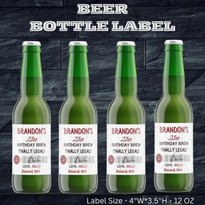 We Edit –you Print, Printable Custom BEER Bottle Label 12oz + Bottle Carrier Label, Cheers and ...