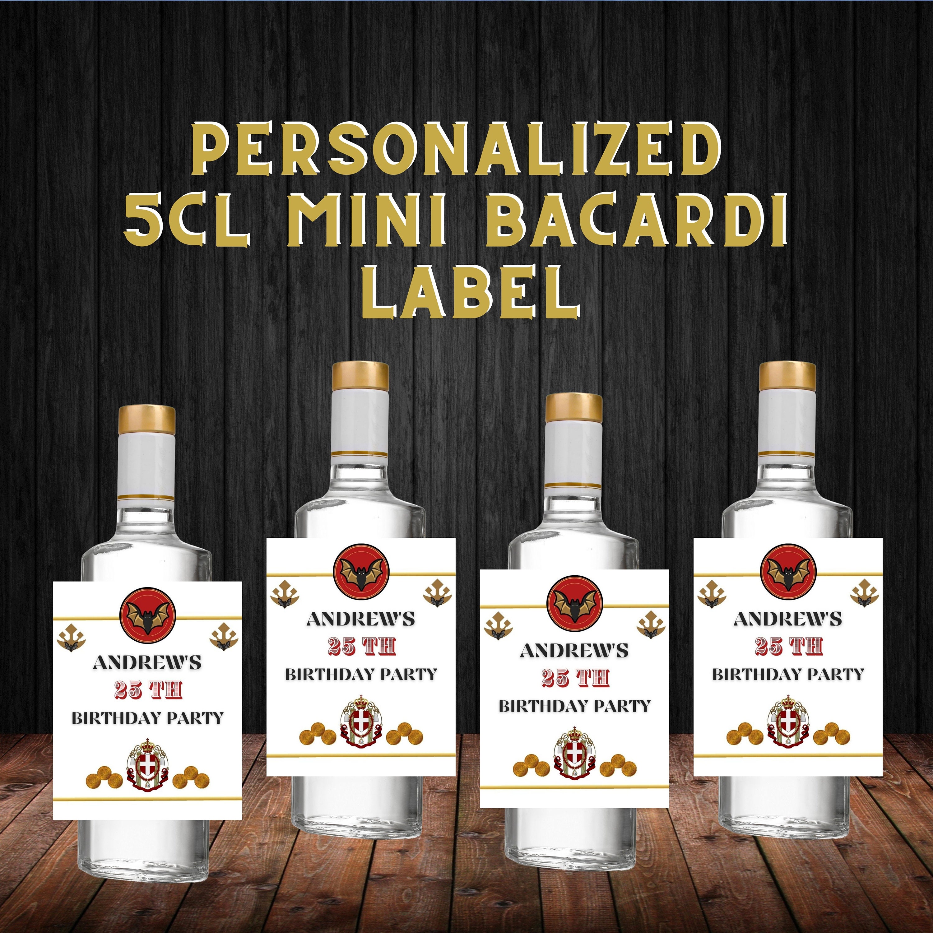 Printable Personalized Rum Bottle Label Sizes- 50ML,700ML & 1liter ...