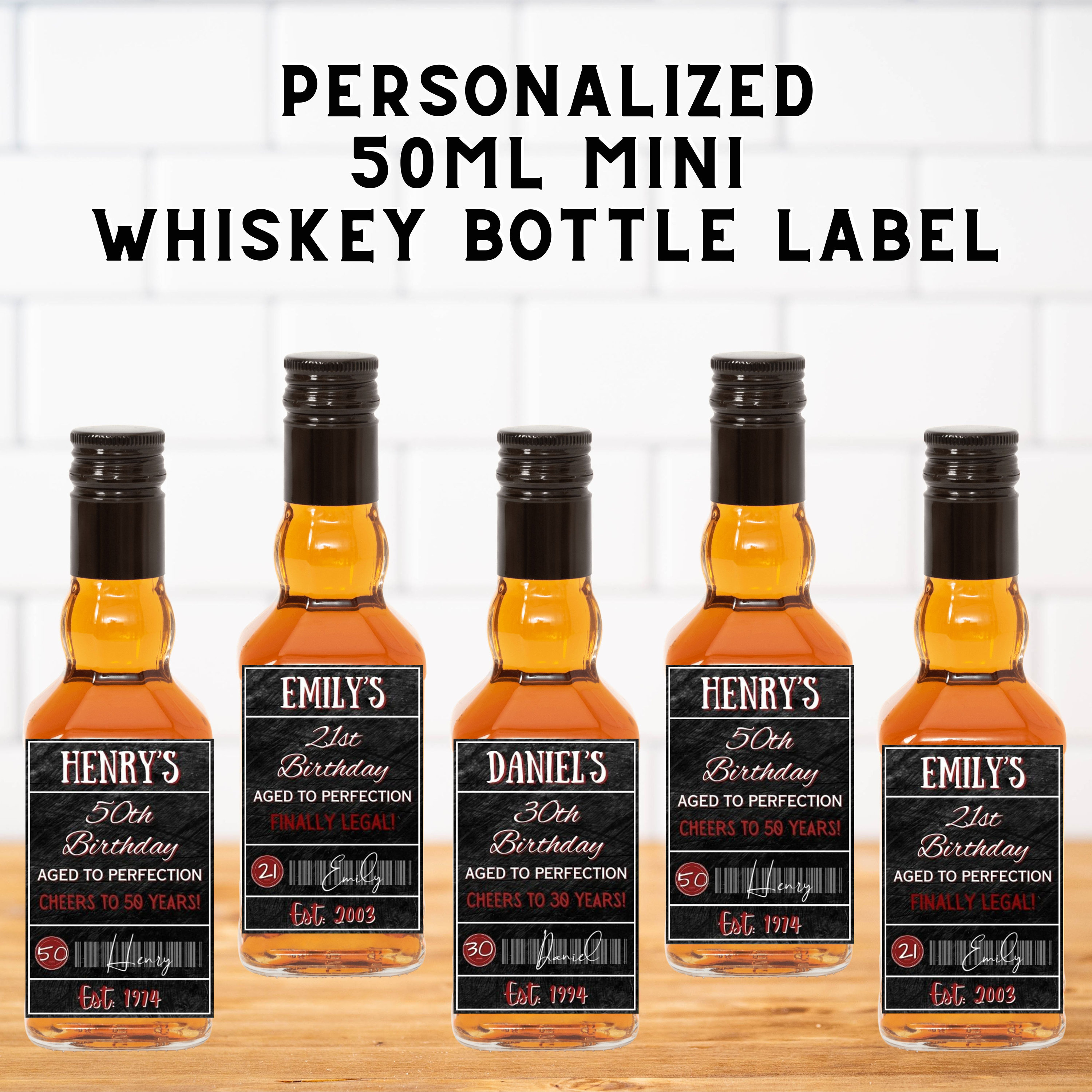 We Edit You Print, Printable Custom Whiskey Bottle Label Template, Fits ...