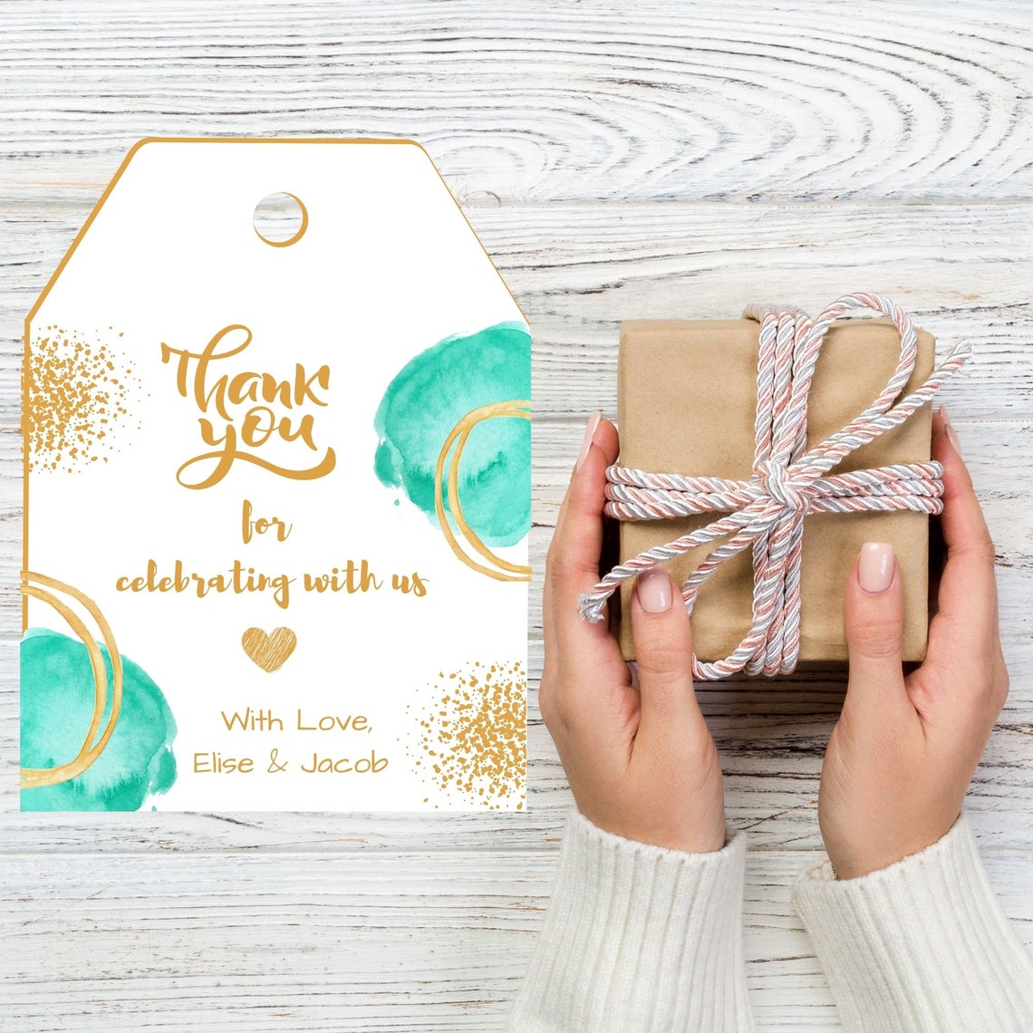 Printable Thank You Tag Return Gift Thank You Card EDITABLE - Etsy