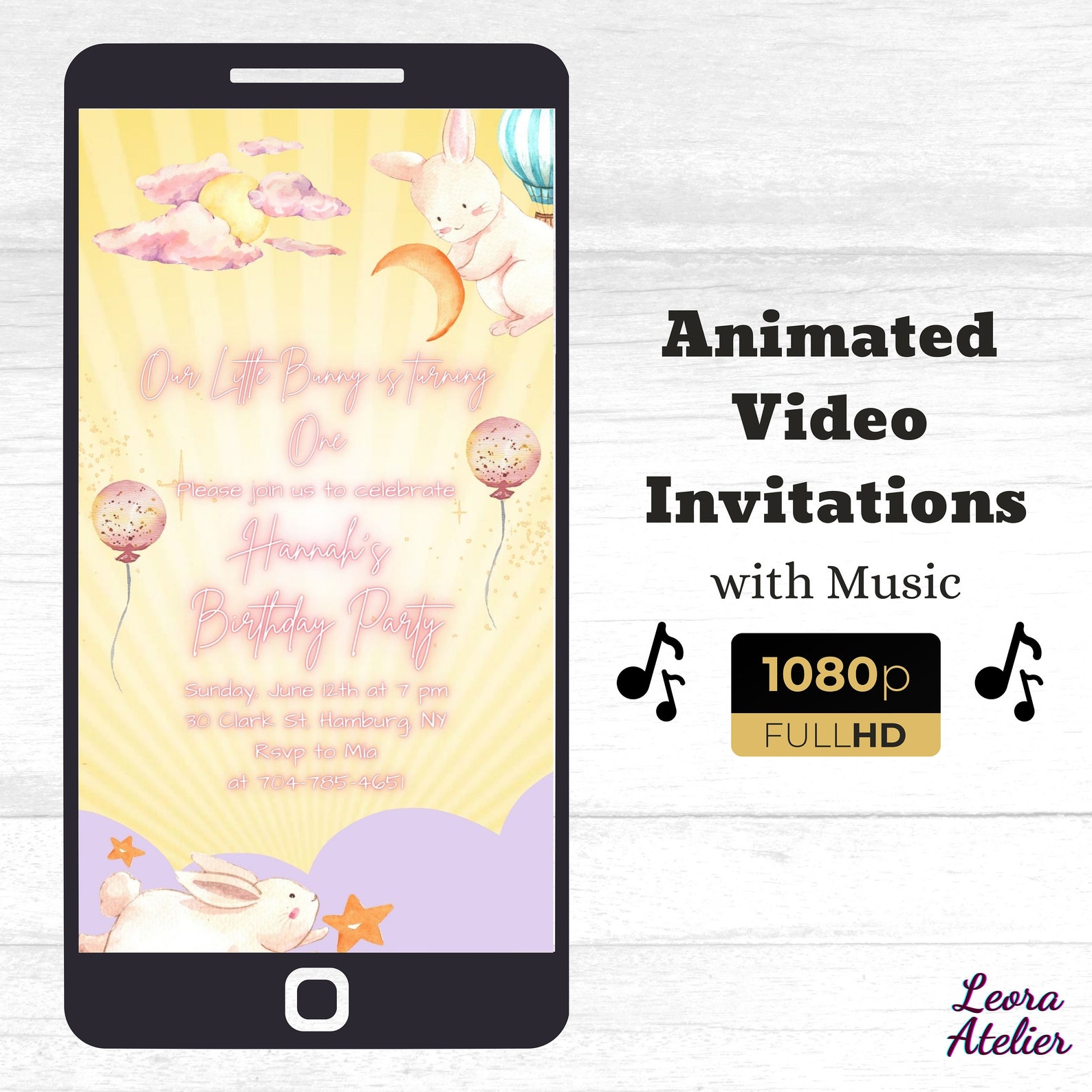 Customizable Animated Video Birthday Invitation Our Little - Etsy