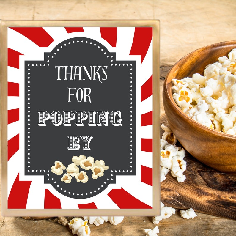 Build Your Own Food Bar POPCORN Bar Table Sign Template - Etsy