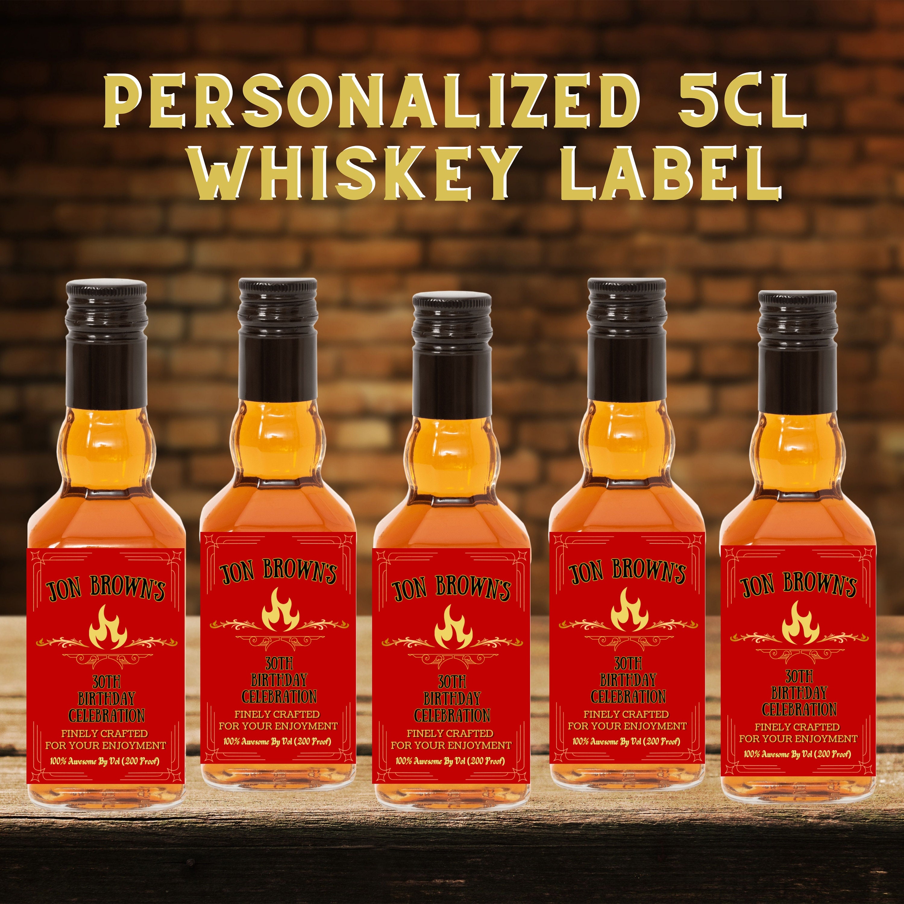 Printable Custom Whiskey Bottle Label Template, Fits Whiskey Bottle ...