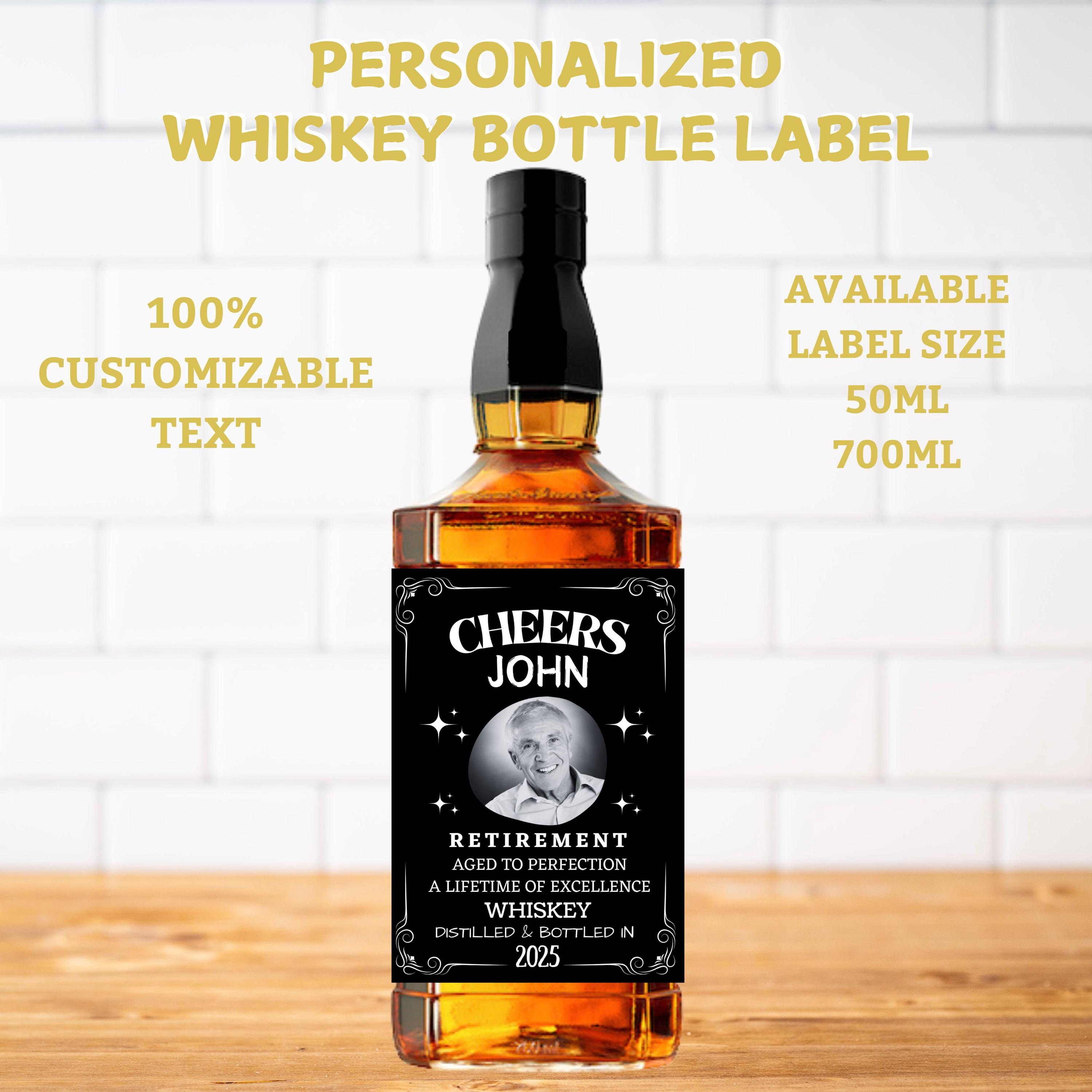 Personalized Whiskey Bottle Label | Custom Photo Vinyl Decal ...