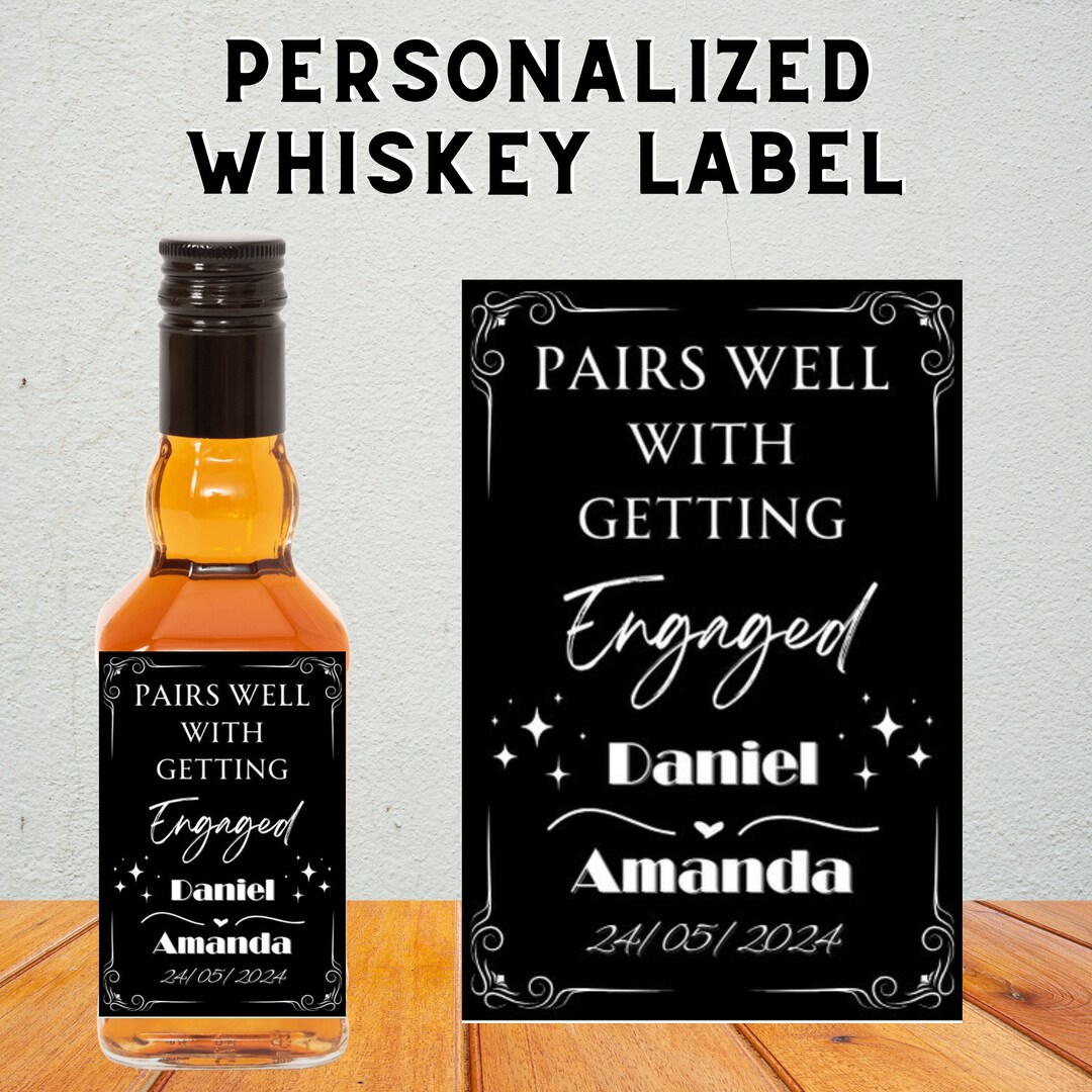 Personalized Whiskey Bottle Label Pairs Well With Getting - Etsy