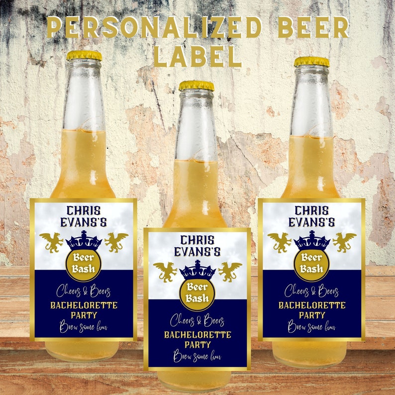 Printable Personalized Beer Bottle Label 100% Editable Any - Etsy