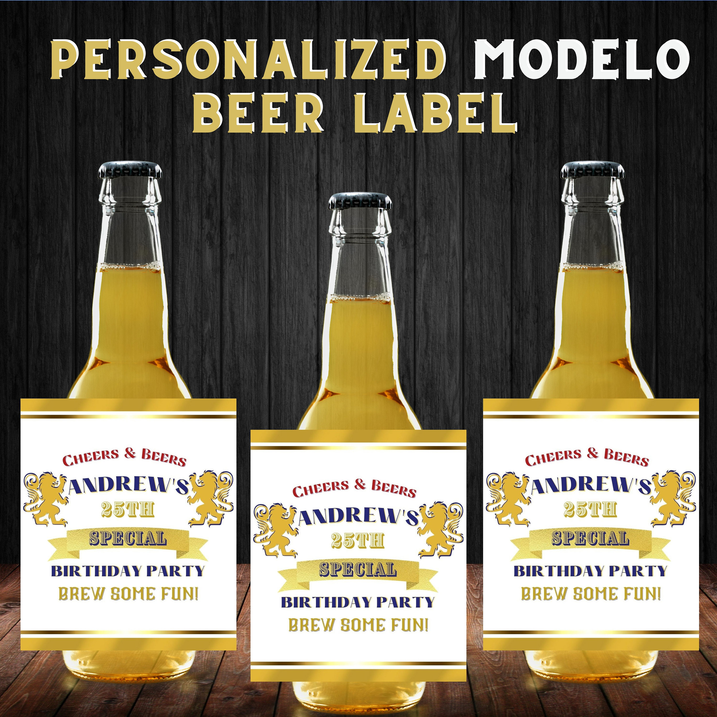Printable Personalized BEER Bottle Label, 100% Editable Text, Any Name ...