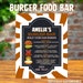 Build Your Own BURGER Bar, Food Bar Poster Signs, Burger Station ...