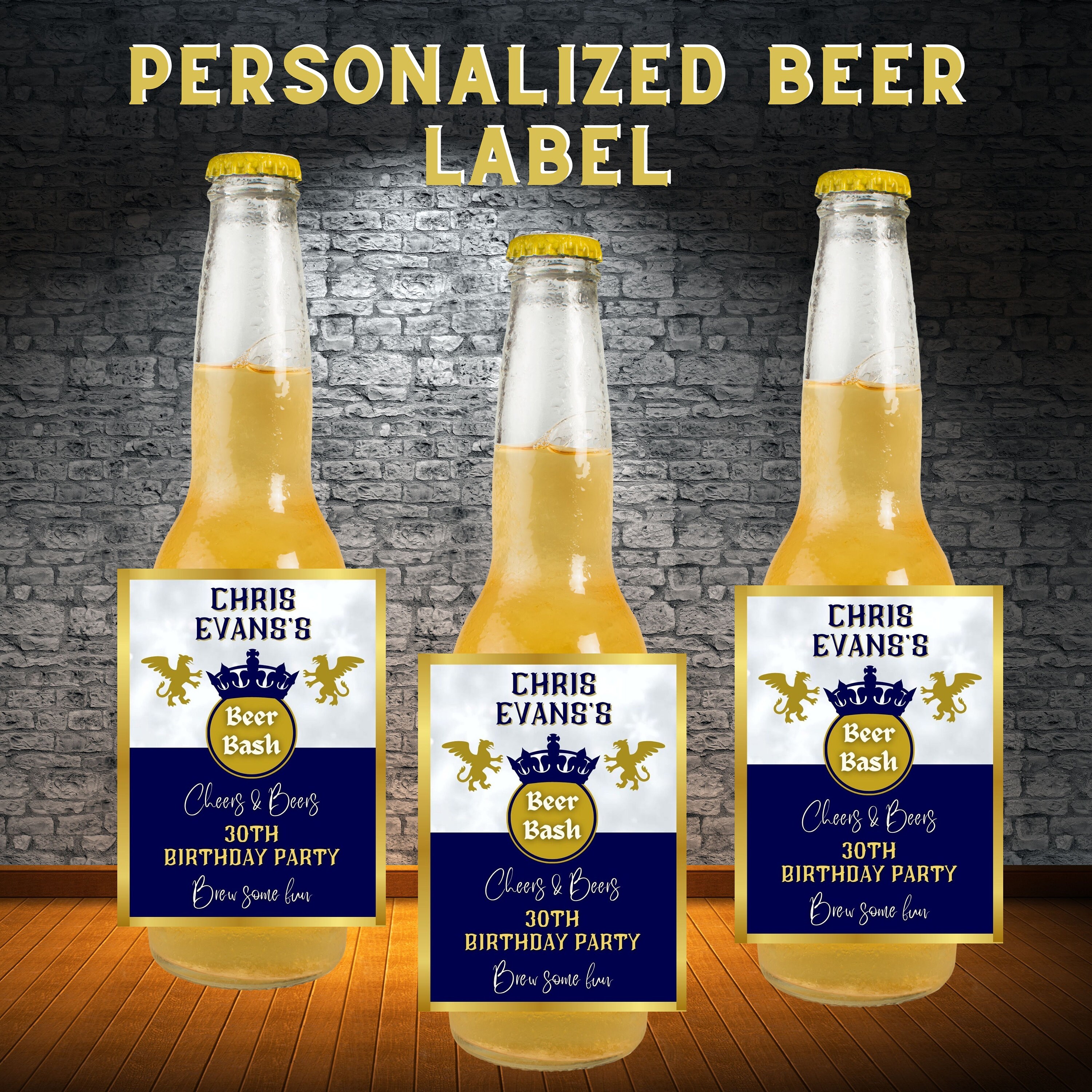 Printable Personalized Beer Bottle Label, 100% Editable, Any Name ...