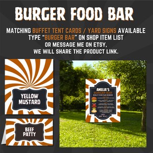 Build Your Own BURGER Bar, Food Bar Poster Signs, Burger Station ...
