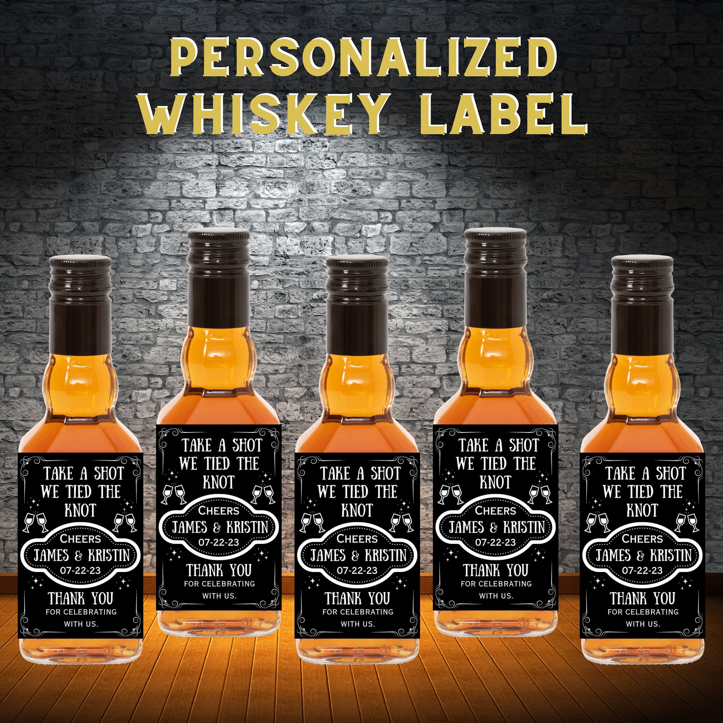Easy Printable Custom Whiskey Bottle LABEL, Fits Whiskey Bottle Sizes ...