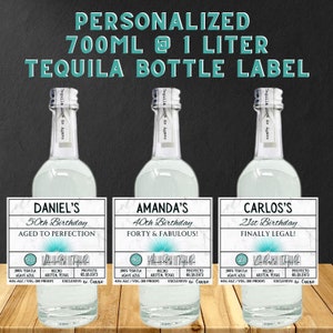 We Edit-you Print Printable Custom Tequila Bottle Label - Etsy