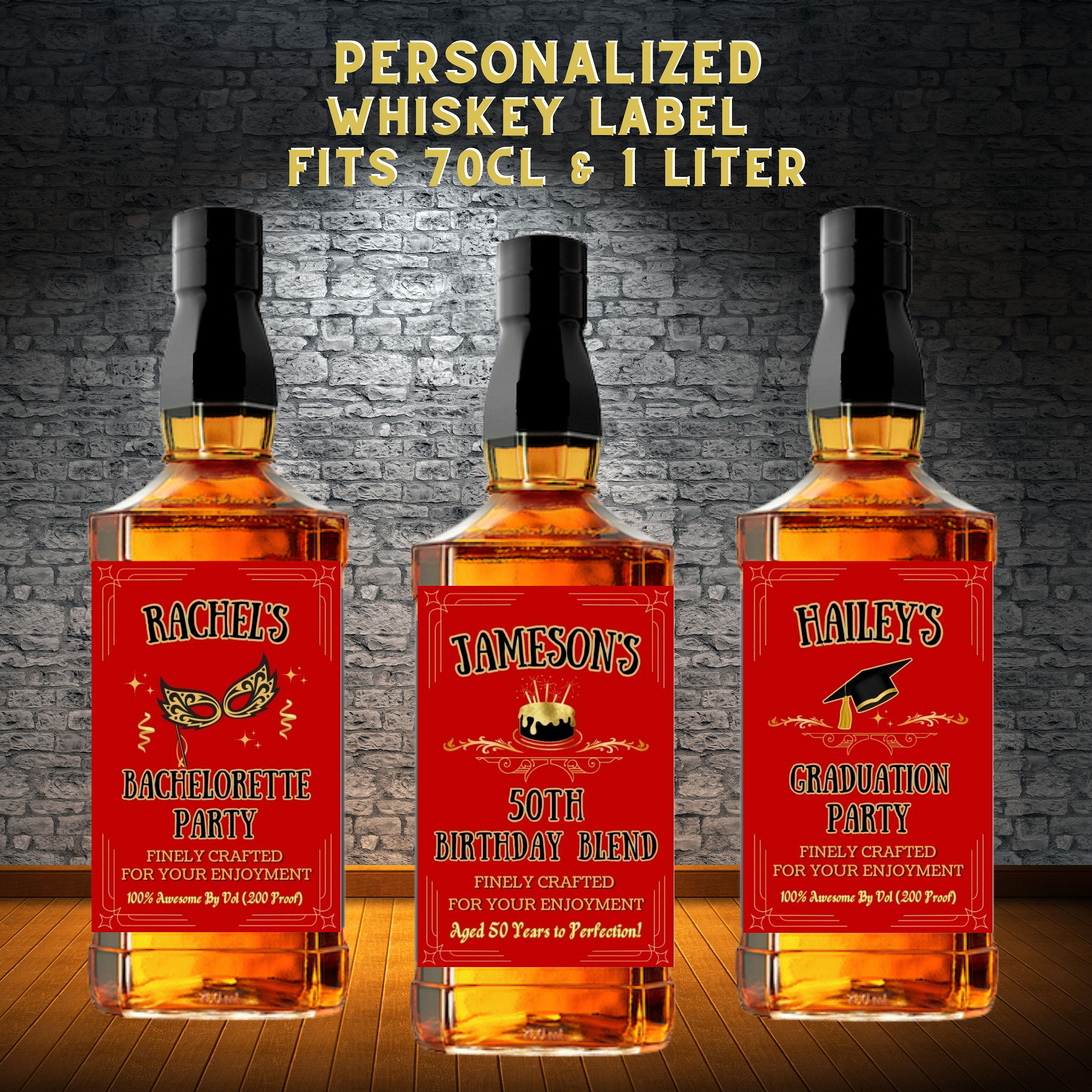 Printable Custom Whiskey Bottle Label Template Fits Whiskey - Etsy