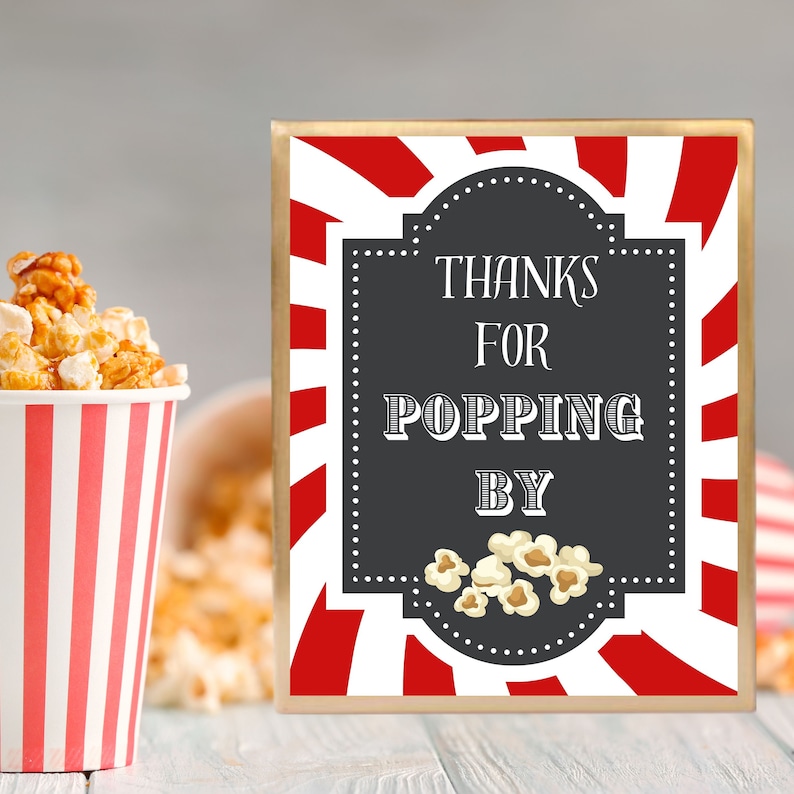 Build Your Own Food Bar POPCORN Bar Table Sign Template - Etsy