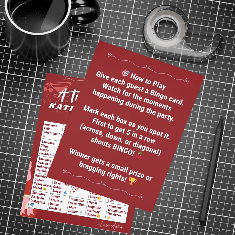 A Tini Bit Older Birthday Bingo Cards | Fun Party Game | 100% Editable ...