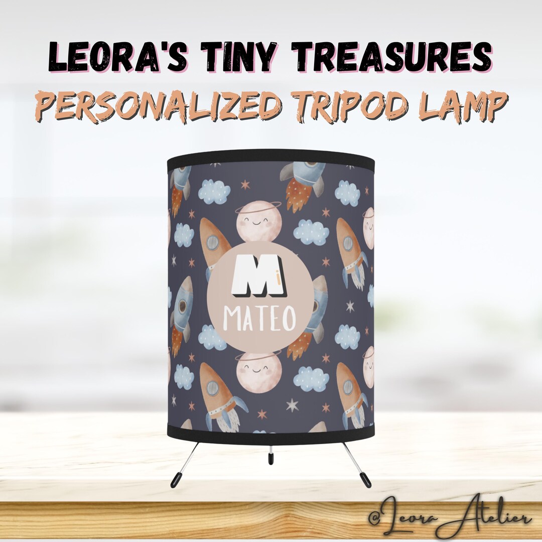 Tripod Lamp, Kids Moon Space Theme, Children's Bedroom Decor, High-res ...